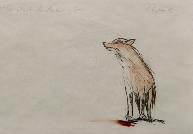 Wolf Walking Away Drawing
